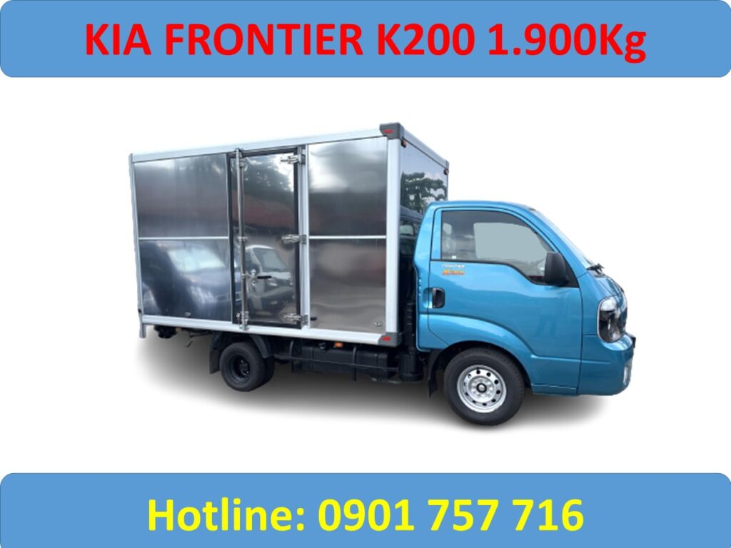 xe tải kia k200 - Thùng Mui Bạt 3 Bửng - Tải 1.950Kg
