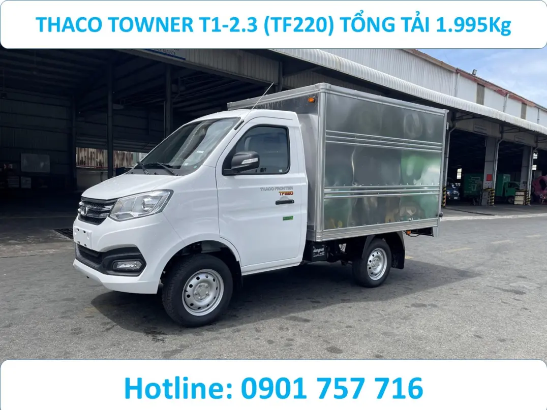 THACO TOWNER T123 THÙNG KÍN - 650KG - TỔNG TẢI 1T9